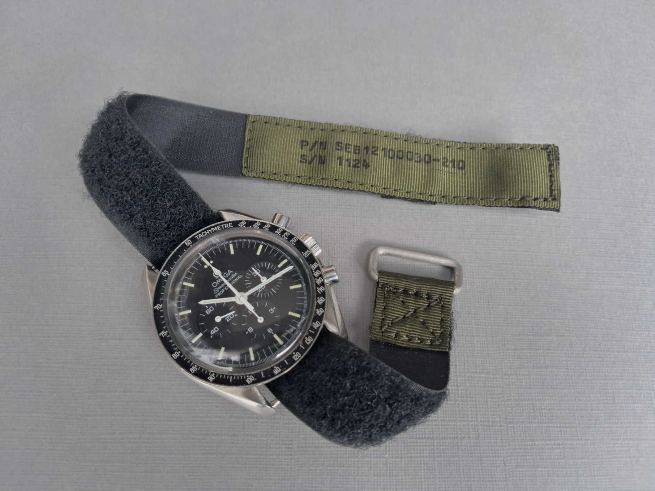Short NASA watch strap used aboard Space Shuttle with vintage Velcro ...